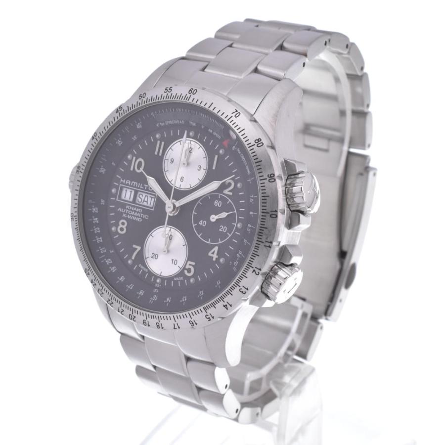 ☆美品【HAMILTON】ハミルトン カーキ X-ウィンド H776160 クロノグラフ 自動巻き メンズ G#115355 :115355 ...