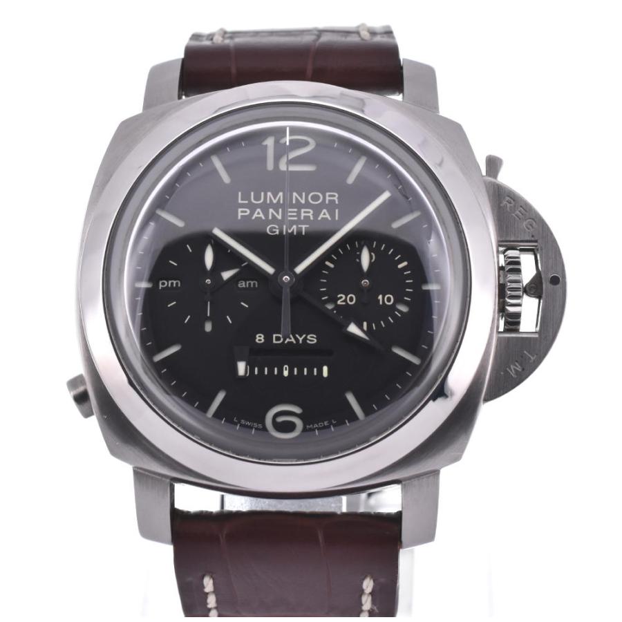☆美品【PANERAI】パネライ ルミノール1950 8デイズ クロノ モノプルサンテ GMT PAM00275 手巻き メンズ I ...