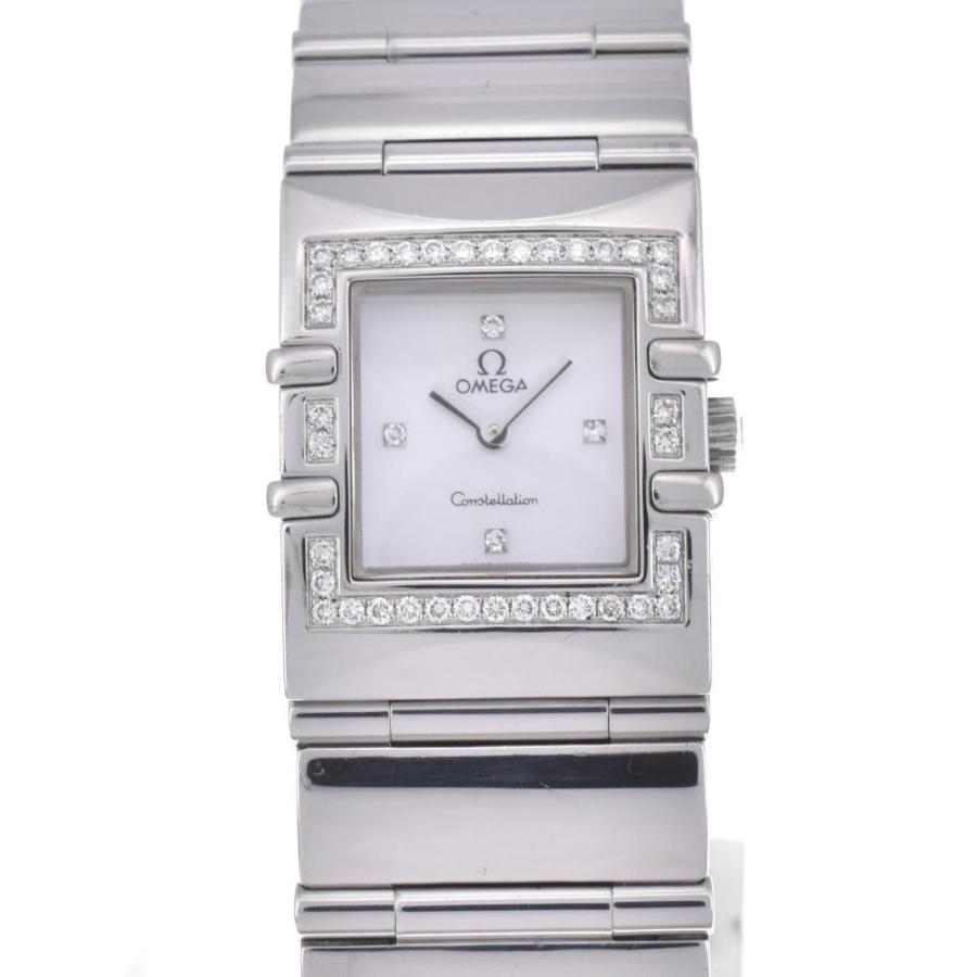 【OMEGA】オメガ コンステレーション カレ クアドラ ミニ 1528.76 ダイヤモンド クォーツ レディース K#116980 : ...