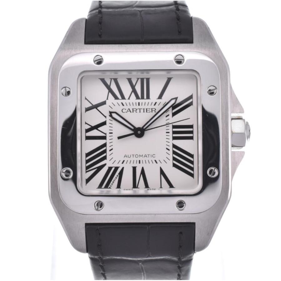 Cartier ☆良品【CARTIER】カルティエ サントス 100 LM W20073X8 自動巻き メンズ K#117338 ...