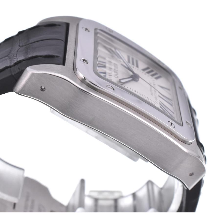 Cartier ☆良品【CARTIER】カルティエ サントス 100 LM W20073X8 自動巻き メンズ K#117338 ...