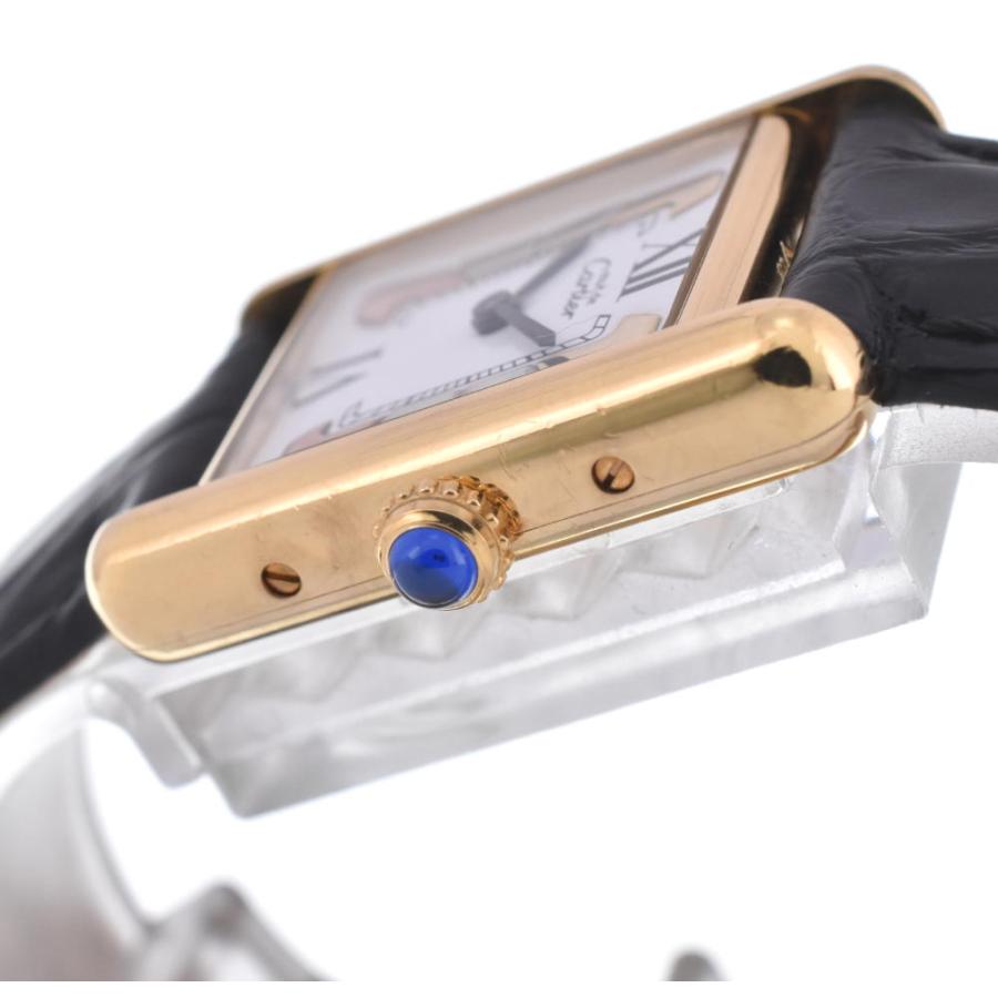 Cartier 【CARTIER】カルティエ マストタンク ヴェルメイユ 5057001 トリニティ文字盤 クォーツ レディース N ...