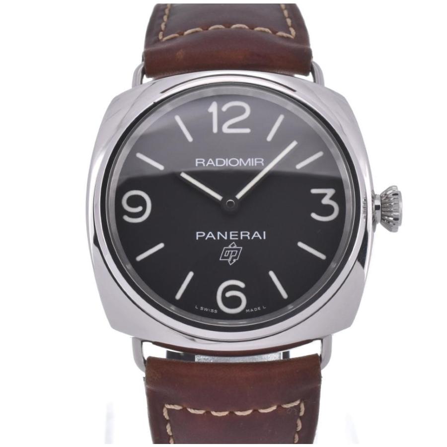 ☆美品【PANERAI】パネライ ラジオミール・ベース ロゴ 3デイズ PAM00753 手巻き メンズ O#117748 :117748 ...