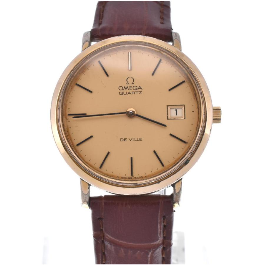 OMEGA 【OMEGA】オメガ デビル プッシュ式竜頭 GP/レザー クォーツ メンズ B#117841 : aonohappa - 通販 - Yahoo!ショッピング