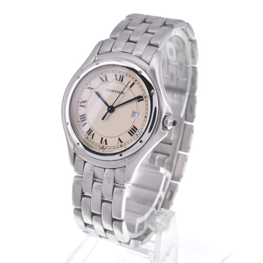 ☆美品【CARTIER】カルティエ パンテール クーガー LM 1180 デイト クォーツ メンズ B#118475 :118475:aonohappa - 通販 - Yahoo!ショッピング