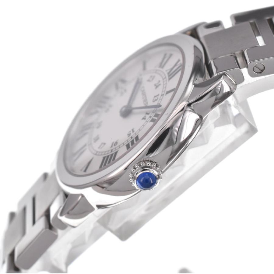 ☆美品【CARTIER】カルティエ ロンドソロ ドゥ カルティエ SM W6701004/3601 クォーツ レディース C#118653 : ...