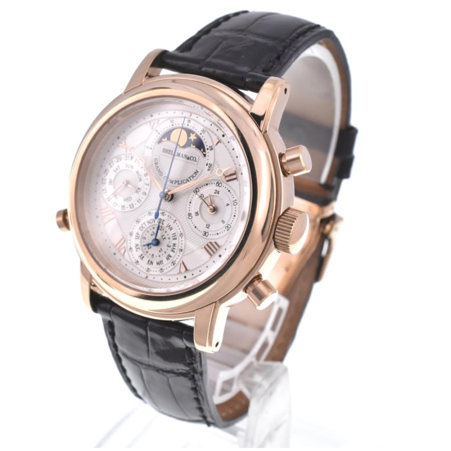 ☆良品【Shellman】シェルマン グランド コンプリケーション 6771-T011179 クロノグラフ クォーツ メンズ D#119058 ...