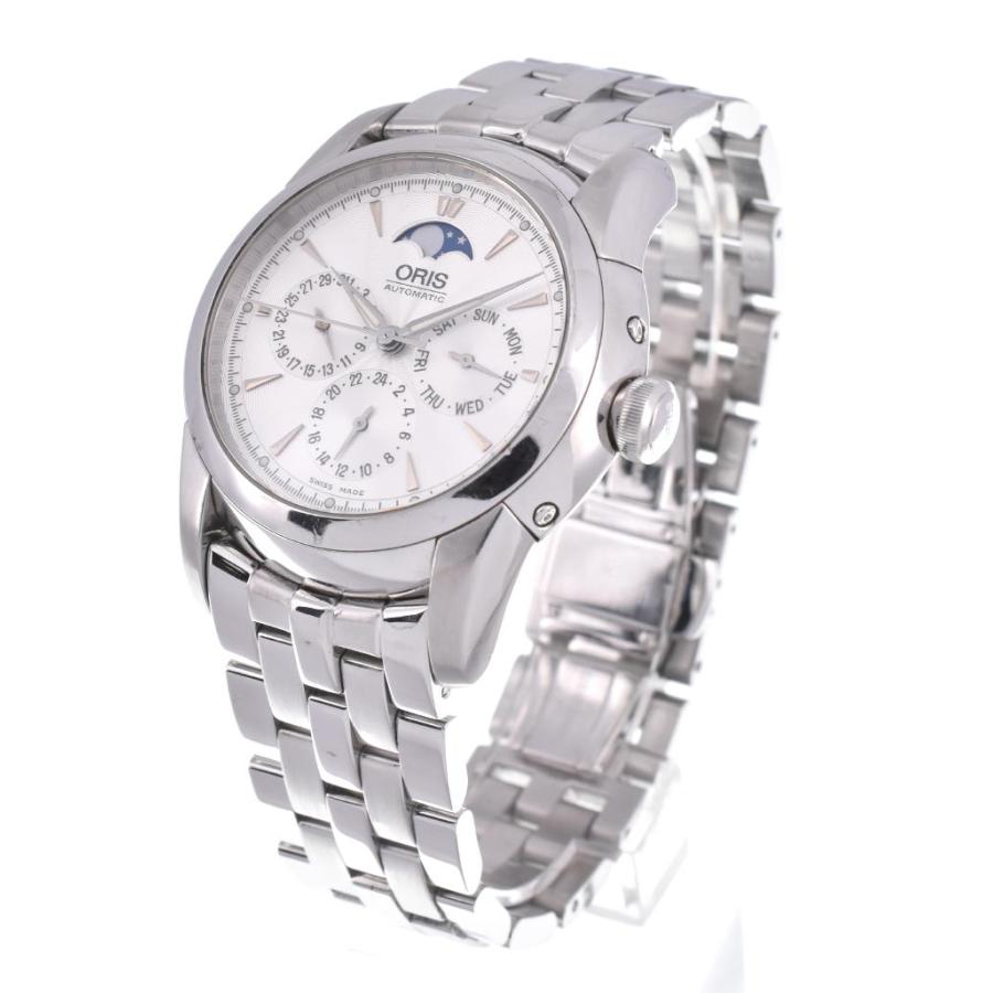 ORIS ★保証書付 【ORIS】オリス リプルカレンダー ムーンフェイズ 7546A 自動巻き メンズ J#119174 ...
