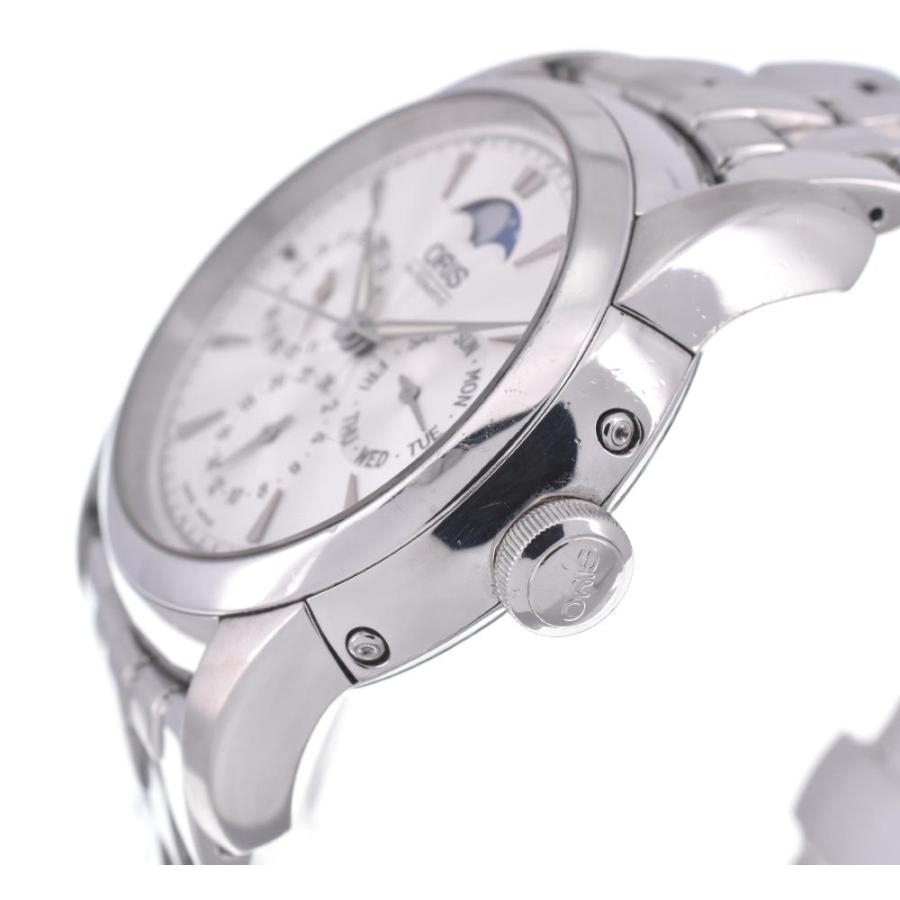 ORIS ★保証書付 【ORIS】オリス リプルカレンダー ムーンフェイズ 7546A 自動巻き メンズ J#119174 ...
