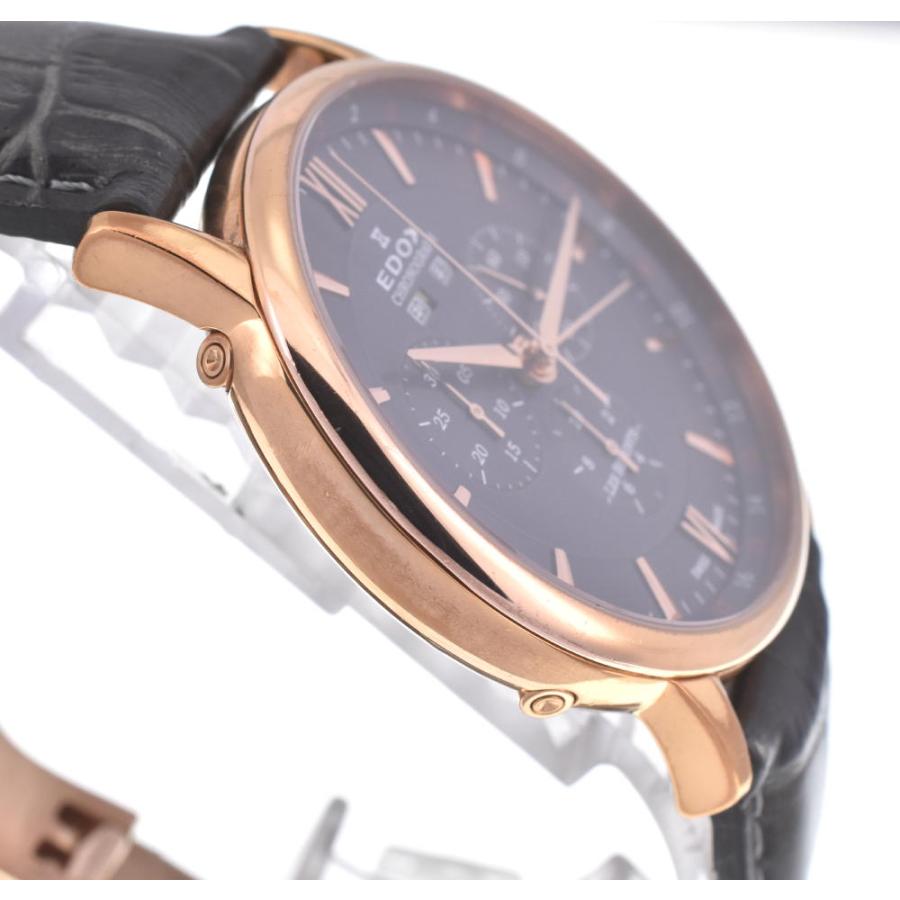 EDOX（エドックス） ☆良品★保証書付 【EDOX】エドックス レ・ベモン クロノグラフ 10501-37R-GIR クォーツ メンズ J# ...
