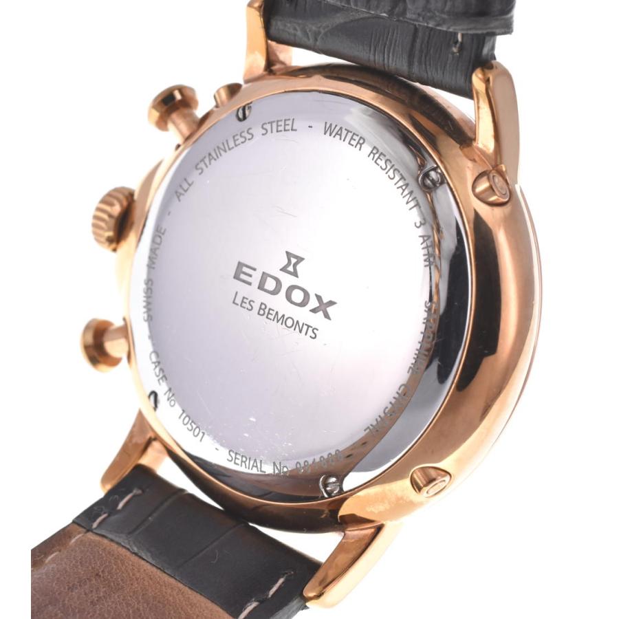 EDOX（エドックス） ☆良品★保証書付 【EDOX】エドックス レ・ベモン クロノグラフ 10501-37R-GIR クォーツ メンズ J# ...