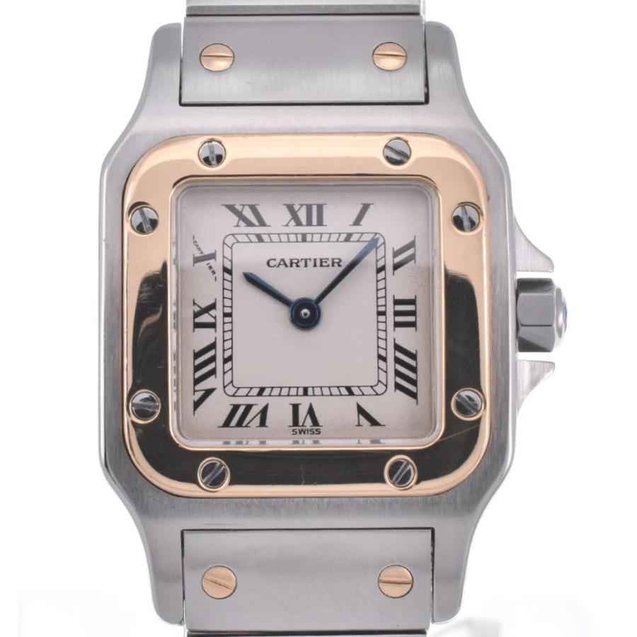 Cartier ☆良品【CARTIER】カルティエ サントスガルベ SM W20012C4/1567 SS/K18 クォーツ レディース ...