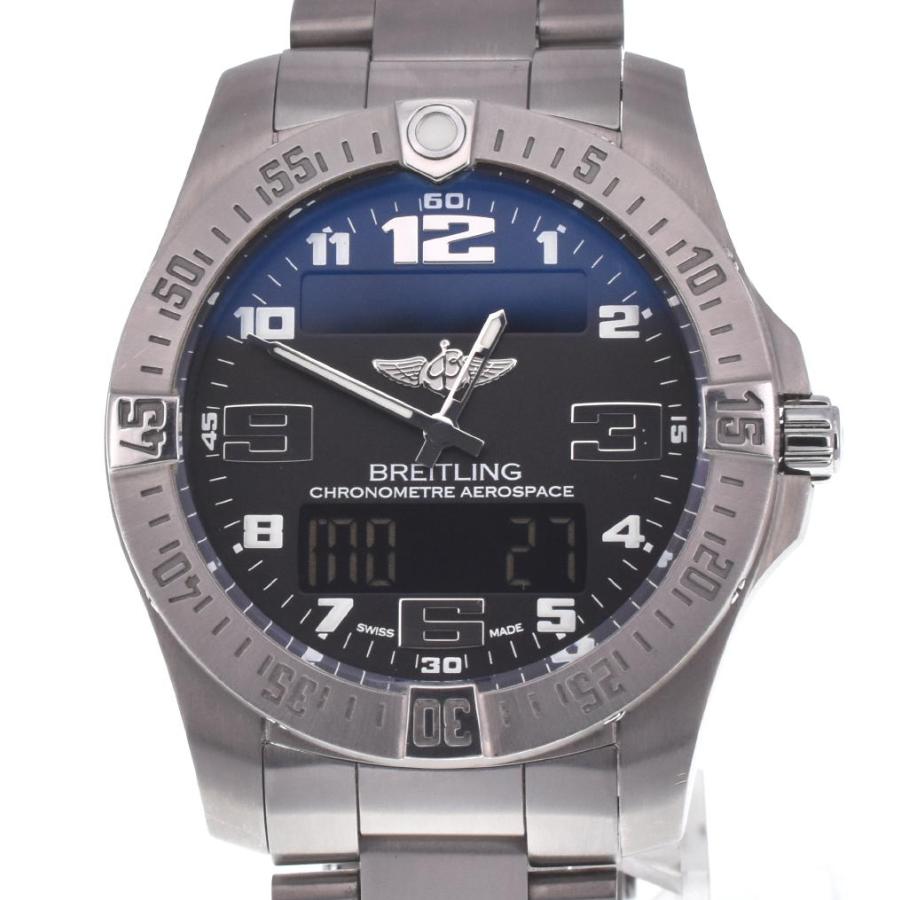 ☆良品【BREITLING】ブライトリング エアロスペース エヴォ E79363 チタン クォーツ メンズ N#120905 :120905 ...
