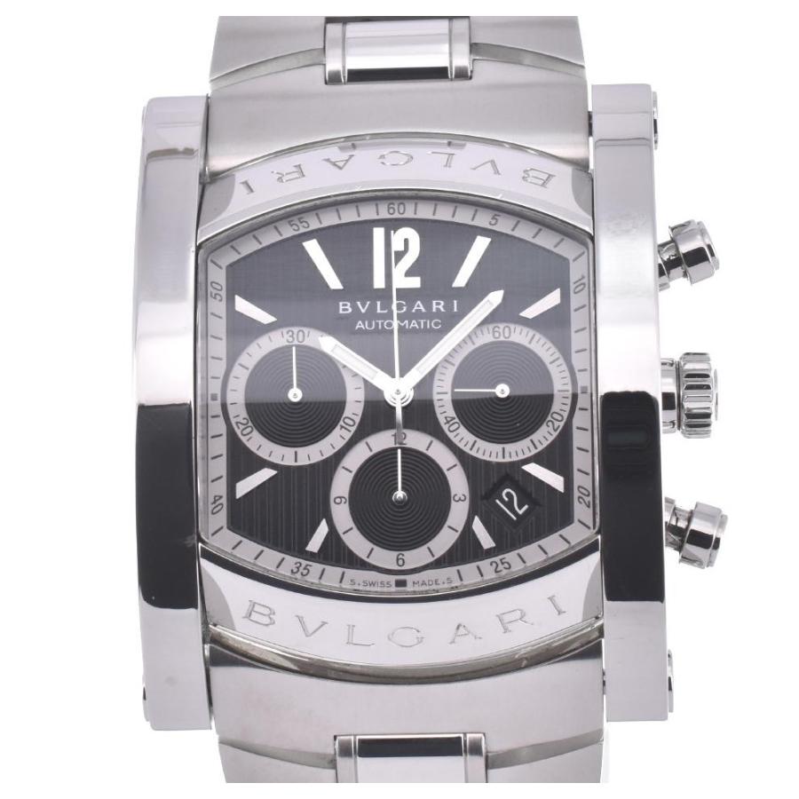 BVLGARI 【BVLGARI】ブルガリ アショーマ AA48SCH クロノグラフ 自動巻き メンズ O#121020 ...
