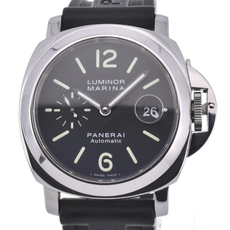 OFFICINE PANERAI ☆良品★保証書付 【PANERAI】パネライ ルミノールマリーナ PAM00104 デイト 自動巻き メンズ ...
