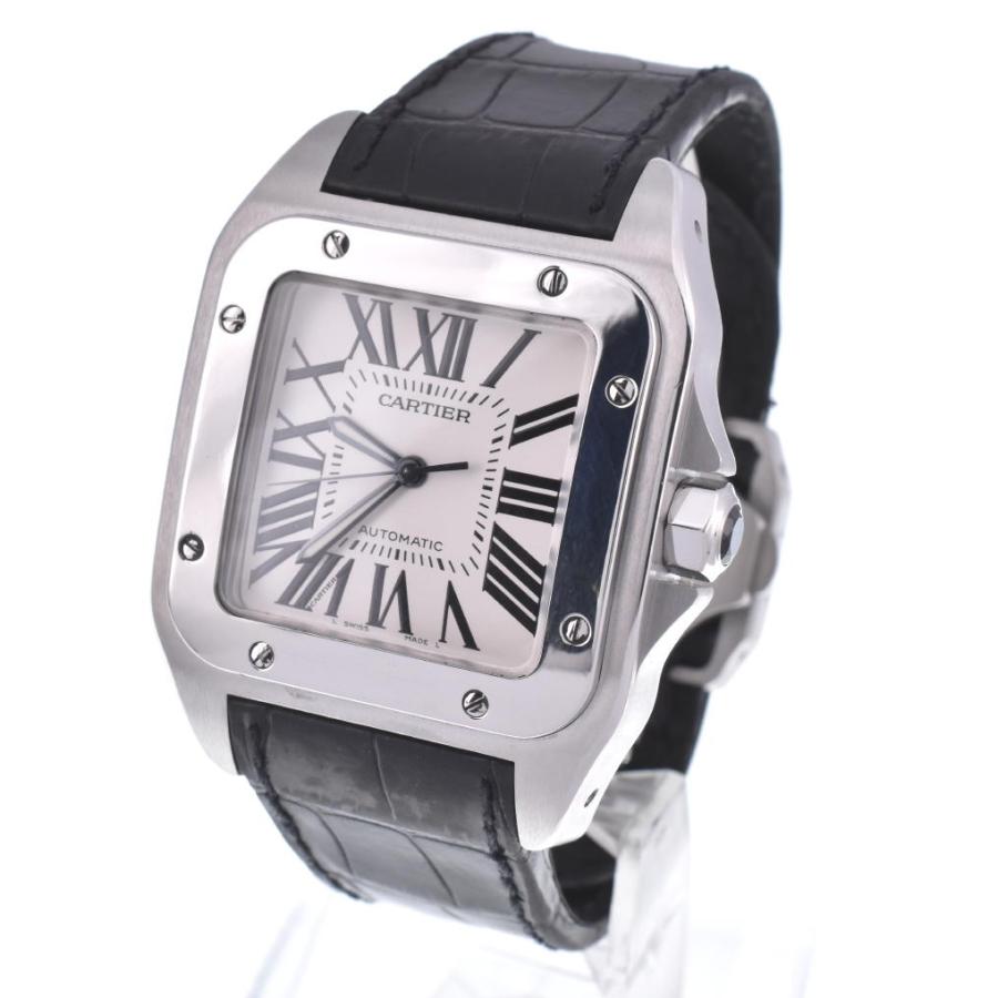 Cartier カルティエ CARTIER W20073X8 サントス 100 LM 自動巻き メンズ 美品 箱・保証書付き P#121371 ...