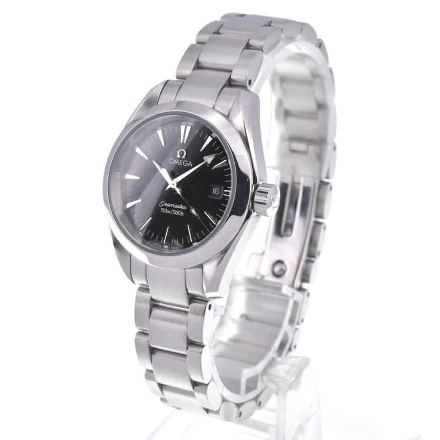 オメガ OMEGA 2577.50 シーマスター アクアテラ デイト クォーツ レディース 良品 箱付き P#121625 :121625 ...