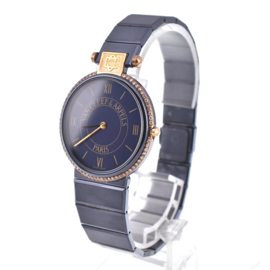 Van Cleef ＆ Arpels ヴァンクリーフ＆アーペル & 43106 ラ コレクション ダイヤモンドベゼル クォーツ レディース ...