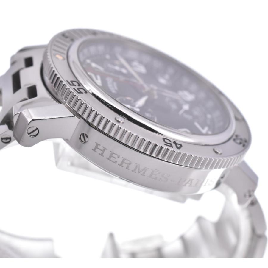 訳あり エルメス HERMES CL2.910 クリッパー ダイバー クロノグラフ クォーツ メンズ O#123053 : 123053 ...