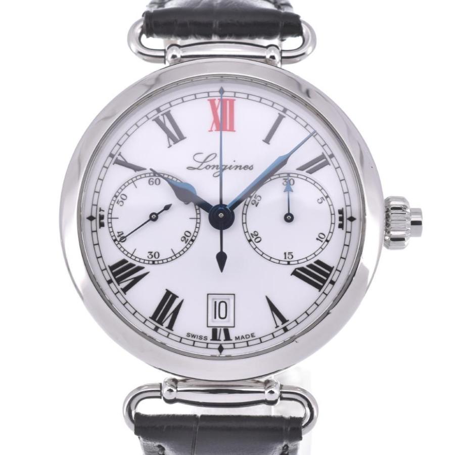 LONGINES（ロンジン） LONGINES L2.776.4.21.3 ヘリテージコレクション ワンプッシュクロノ 自動巻き メンズ I ...