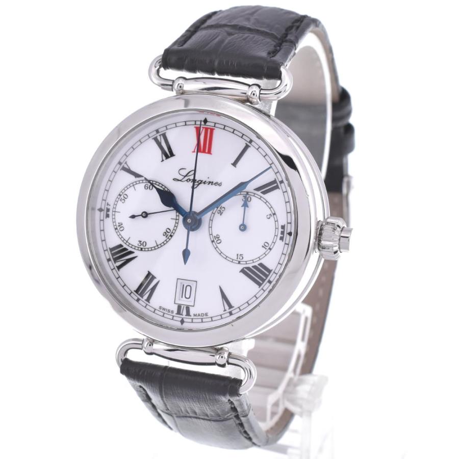 LONGINES（ロンジン） LONGINES L2.776.4.21.3 ヘリテージコレクション ワンプッシュクロノ 自動巻き メンズ I ...