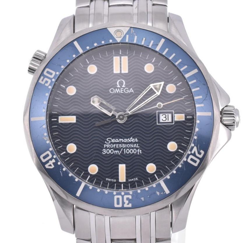 オメガ OMEGA 2541.80 シーマスター 300m デイト クォーツ メンズ 保証書付き K#123221 :123221 ...