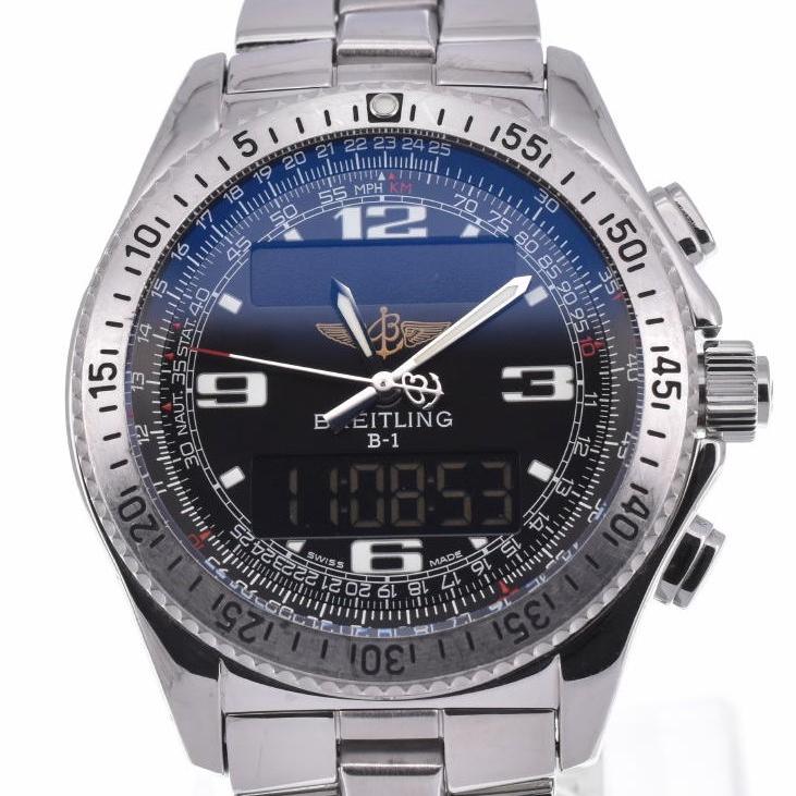 ブライトリング BREITLING A68362 B-1 デジタル/アナログ クォーツ メンズ K#123243 : aonohappa - 通販 - Yahoo!ショッピング