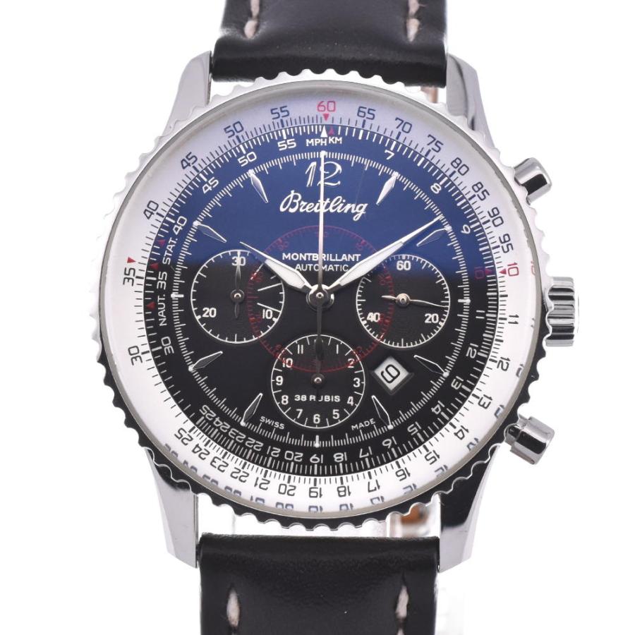 ブライトリング BREITLING A41330 ナビタイマー モンブリラン クロノグラフ 自動巻き メンズ 箱・保証書付き J#123341 ...