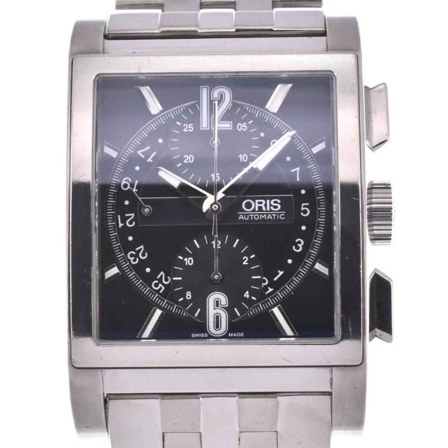 ORIS オリス 674 7625 7064M レクタンギュラー チタン クロノグラフ 自動巻き メンズ 良品 N#123356 ...