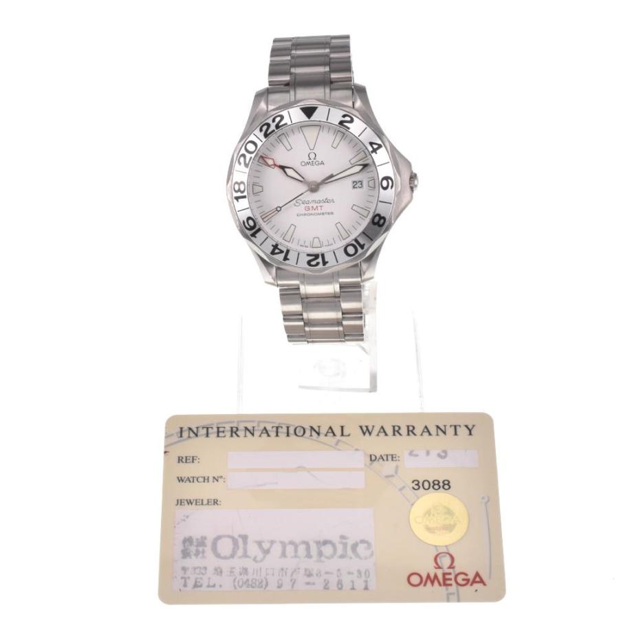OMEGA オメガ 2538.2 シーマスター300M GMT デイト 自動巻き メンズ 良品 保証書付き K#123450 ...