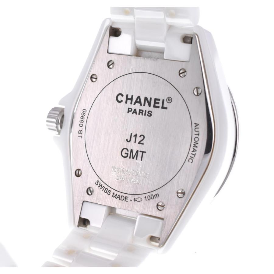 シャネル CHANEL H2126 J12 GMT 限定2000本 ホワイトセラミック デイト 自動巻き メンズ 美品 O#123505 : ...