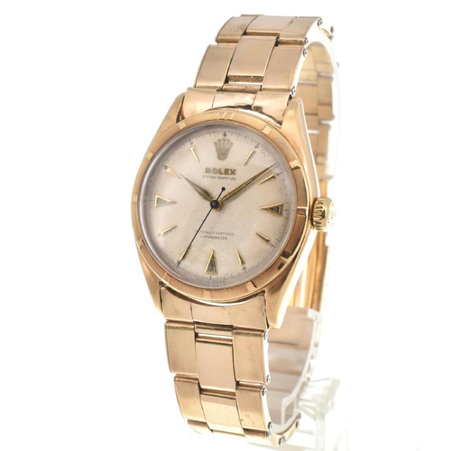 ROLEX（ロレックス） ROLEX 6085 オイスターパーペチュアル YG エンジンターンド ベゼル ヴィンテージ 1951s 自動巻き ...