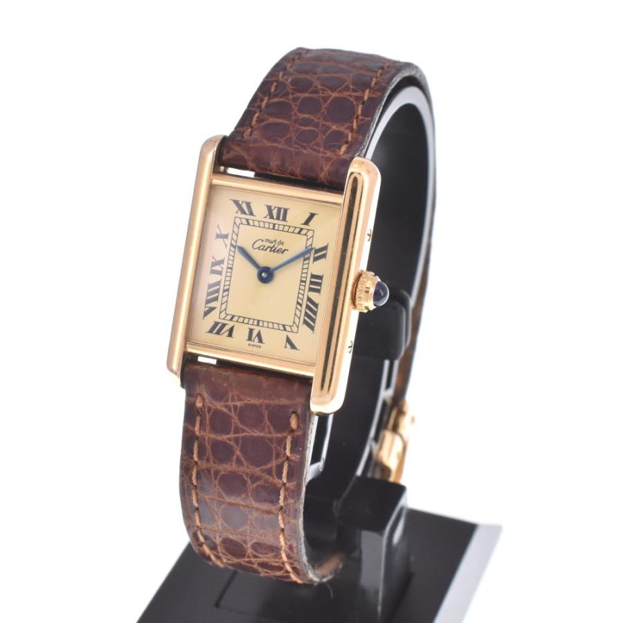 Cartier カルティエ CARTIER W1003154 マストタンク ヴェルメイユ クォーツ レディース 美品 箱付き O#123987 ...