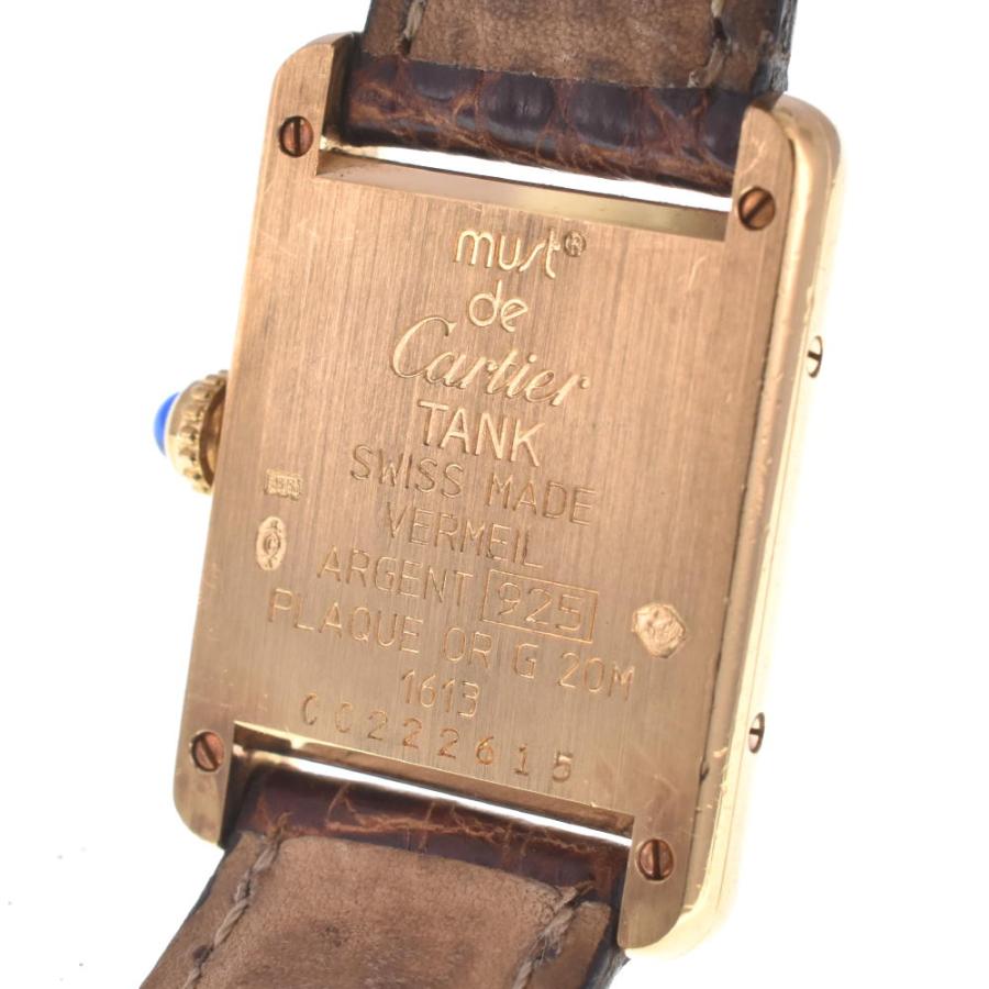 Cartier カルティエ CARTIER W1003154 マストタンク ヴェルメイユ クォーツ レディース 美品 箱付き O#123987 ...