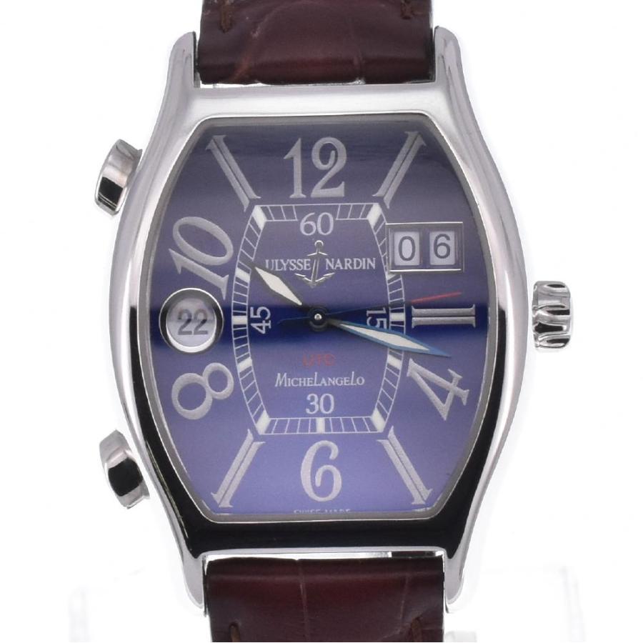 ULYSSE NARDIN ユリス・ナルダン Ulysse Nardin 223-48 ミケランジェロ UTC ビックデイト 自動巻き メンズ 美品 O#124093 : aonohappa ...