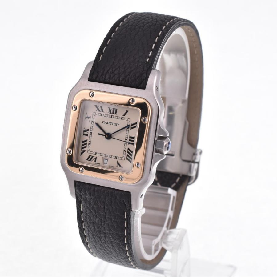 カルティエ CARTIER W20011C4 サントスガルベ LM SS/K18YG クォーツ メンズ 美品 H#125178 :125178 ...