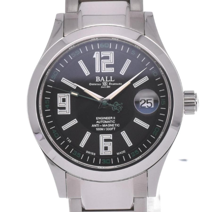 ボールウォッチ BALLWATCH NM1020C-S4J-BK エンジニアマスターII 自動巻き メンズ 美品 箱・保証書付き H ...