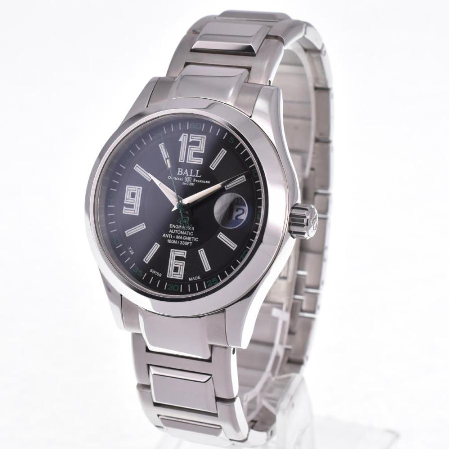 ボールウォッチ BALLWATCH NM1020C-S4J-BK エンジニアマスターII 自動巻き メンズ 美品 箱・保証書付き H ...