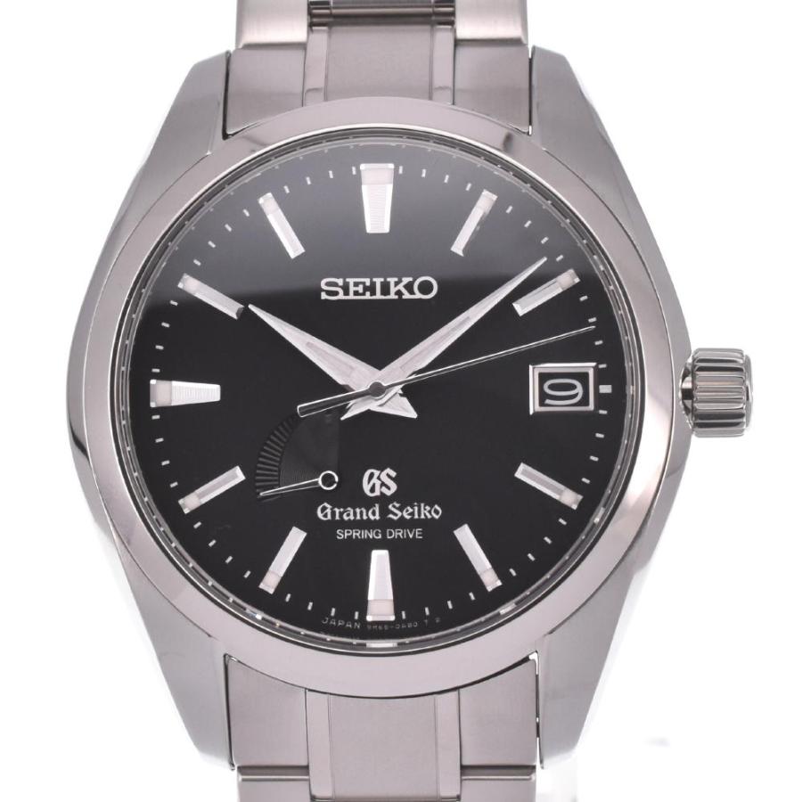 セイコー SEIKO 9R65-0AE0 グランドセイコー チタン パワーリザーブ スプリングドライブ メンズ 美品 箱付き G#125515 ...