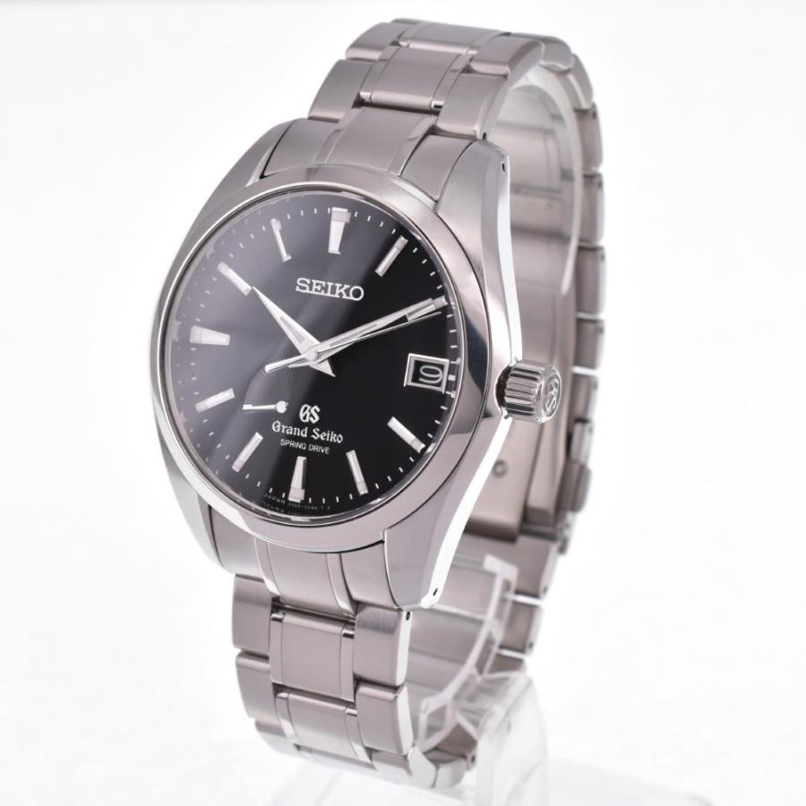 セイコー SEIKO 9R65-0AE0 グランドセイコー チタン パワーリザーブ スプリングドライブ メンズ 美品 箱付き G#125515 ...