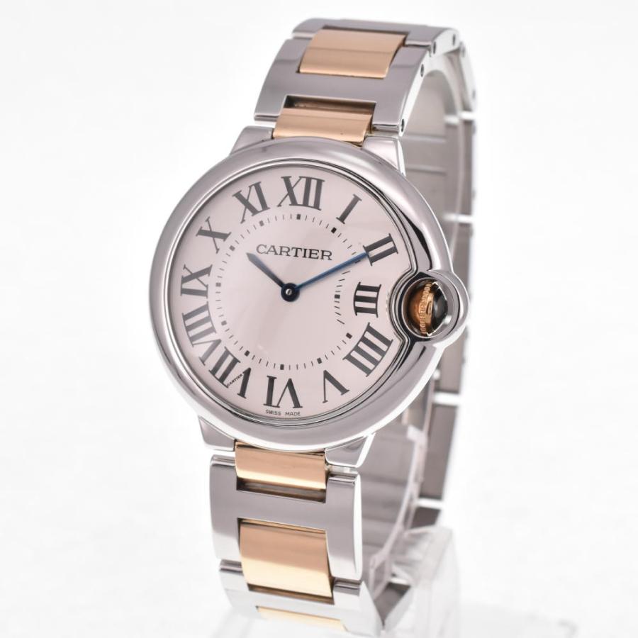 カルティエ CARTIER W69008Z3 バロンブルー ドゥ カルティエ SS/K18 クォーツ メンズ 美品 L#126213 : ...