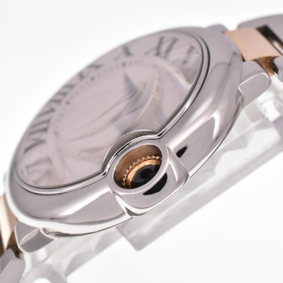 カルティエ CARTIER W69008Z3 バロンブルー ドゥ カルティエ SS/K18 クォーツ メンズ 美品 L#126213 : ...
