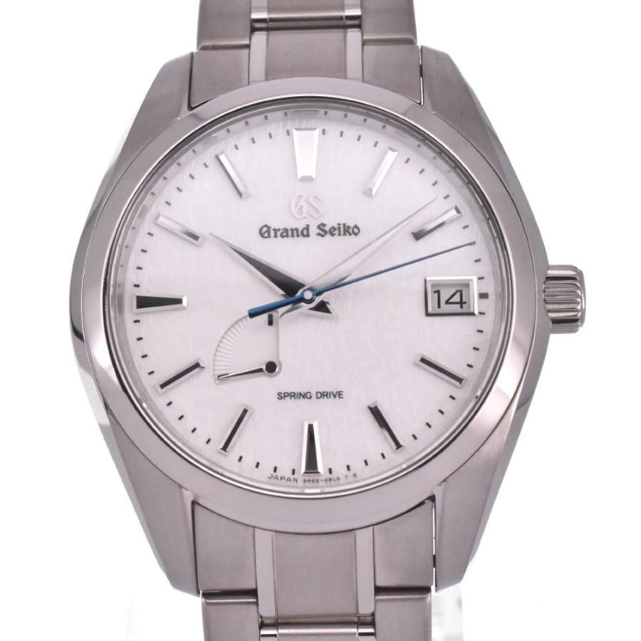 SEIKO セイコー 9R65-0AE0 グランドセイコー マスターショップ限定 ブライトチタン スプリングドライブ メンズ 美品 箱付き M ...