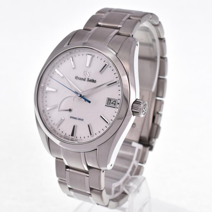 SEIKO セイコー 9R65-0AE0 グランドセイコー マスターショップ限定 ブライトチタン スプリングドライブ メンズ 美品 箱付き M ...