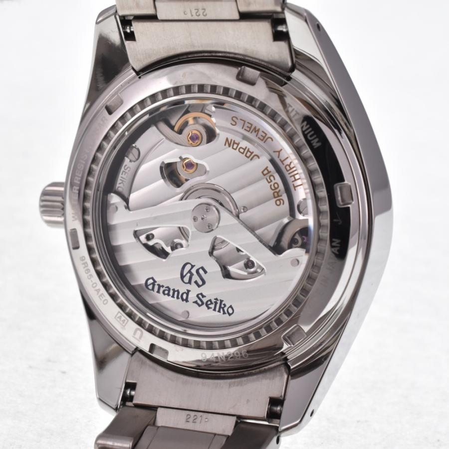 SEIKO セイコー 9R65-0AE0 グランドセイコー マスターショップ限定 ブライトチタン スプリングドライブ メンズ 美品 箱付き M ...