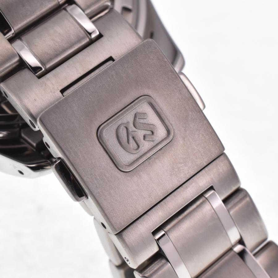 SEIKO セイコー 9R65-0AE0 グランドセイコー マスターショップ限定 ブライトチタン スプリングドライブ メンズ 美品 箱付き M ...