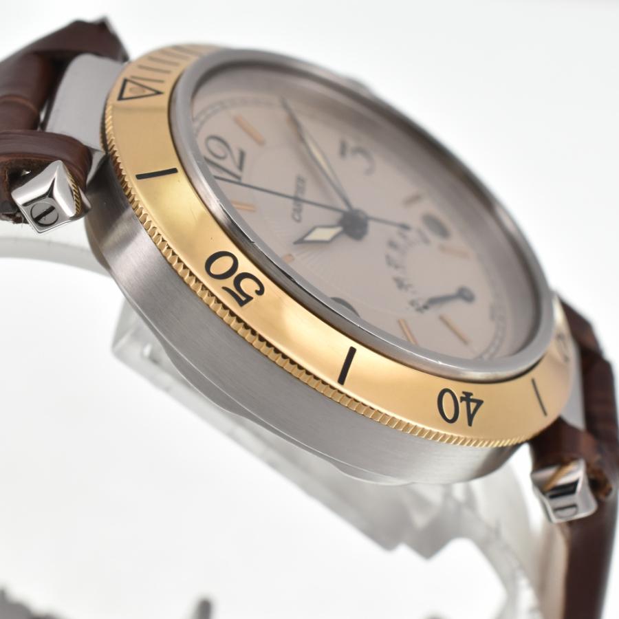 カルティエ CARTIER W31012H3/1033 パシャ 38mm パワーリザーブ K18YG ベゼル 自動巻き メンズ 良品 O ...