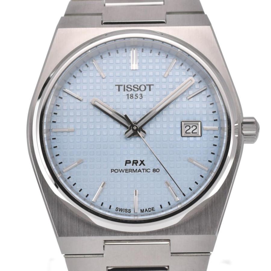 TISSOT ティソ T137.407.11.351.00 PRX パワーマティック80 自動巻き メンズ 美品 箱・保証書付き Q ...
