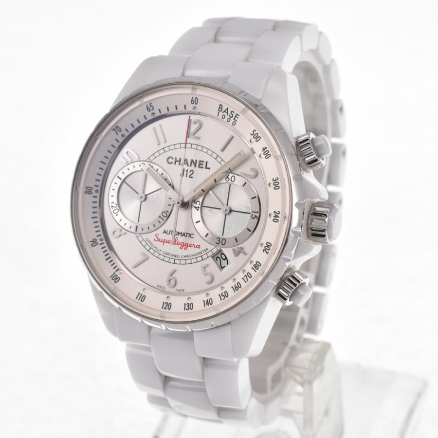 CHANEL シャネル H3410 J12 スーパーレッジェーラ クロノグラフ 自動巻き メンズ 良品 箱付き D#128154 ...