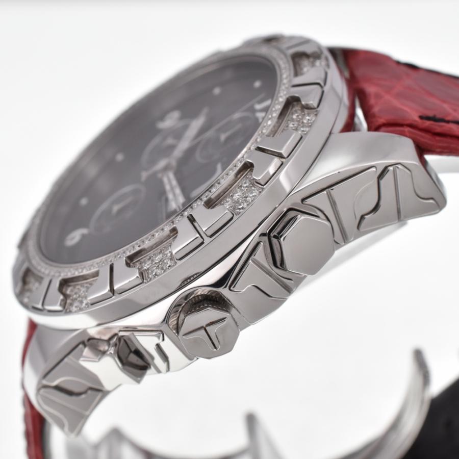 ティレットニューヨーク TIRET NEW YORK AC-36BKC-1-0 クロノグラフ デイデイト ダイヤベゼル 自動巻き メンズ 美品 ...